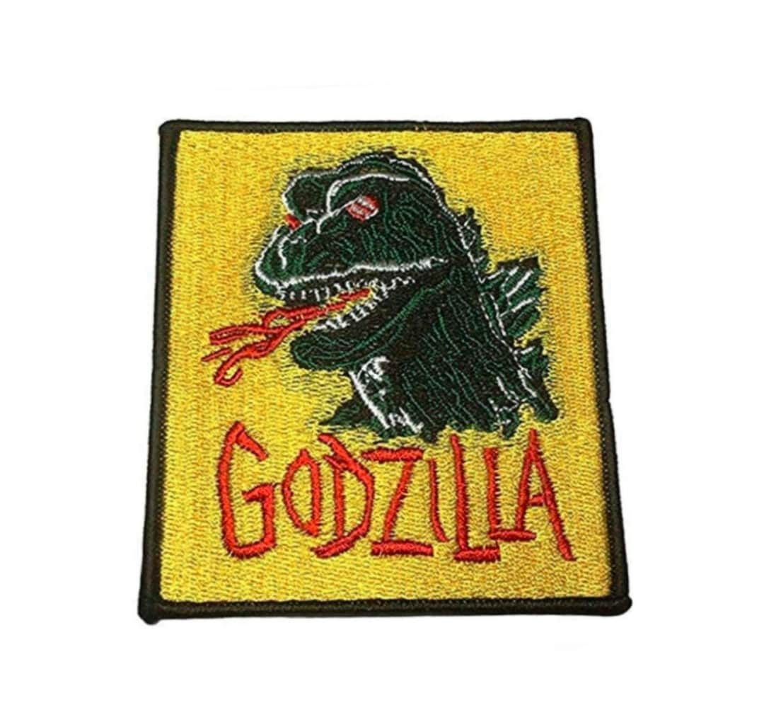Godzilla Patch (4 Inch) Embroidered Iron/sew-on Badge Classic Horror Movie Reptilian Dinosaur ...