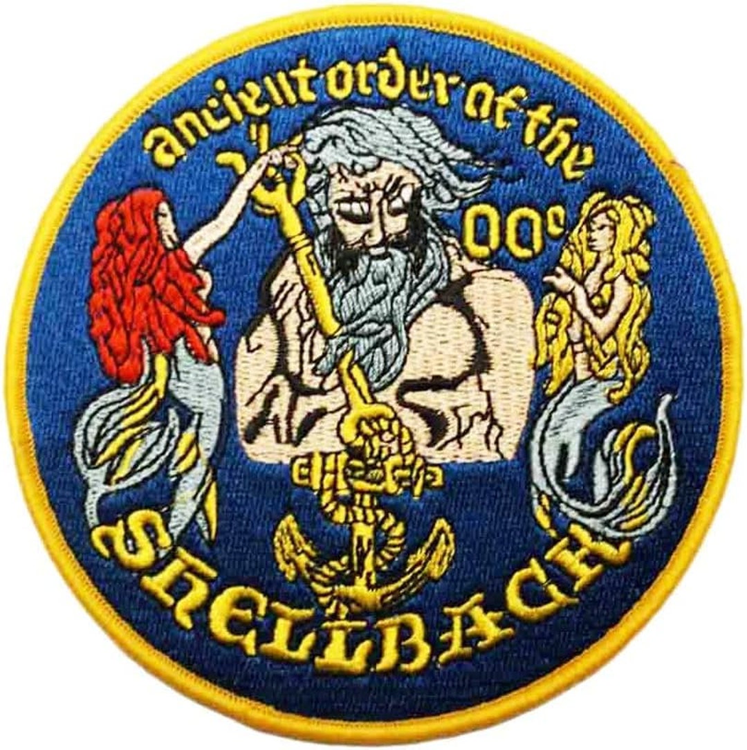 Ancient Order of the Shellback Patch (4.5 Inches) Embroidered Iron-on ...