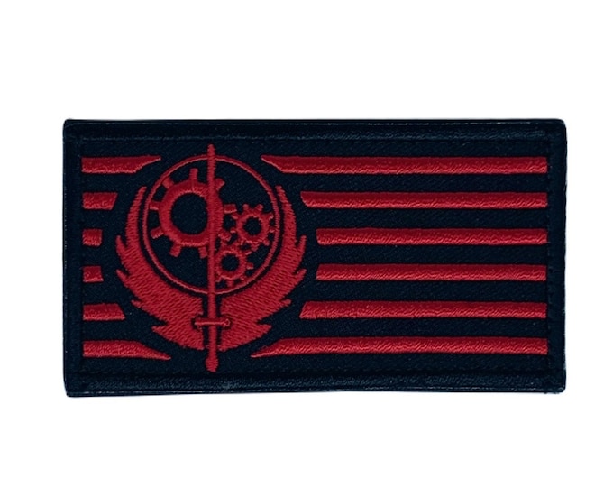 Brotherhood of Steel. Fallout Flag Postapocaliptic Style Handpainted to ...