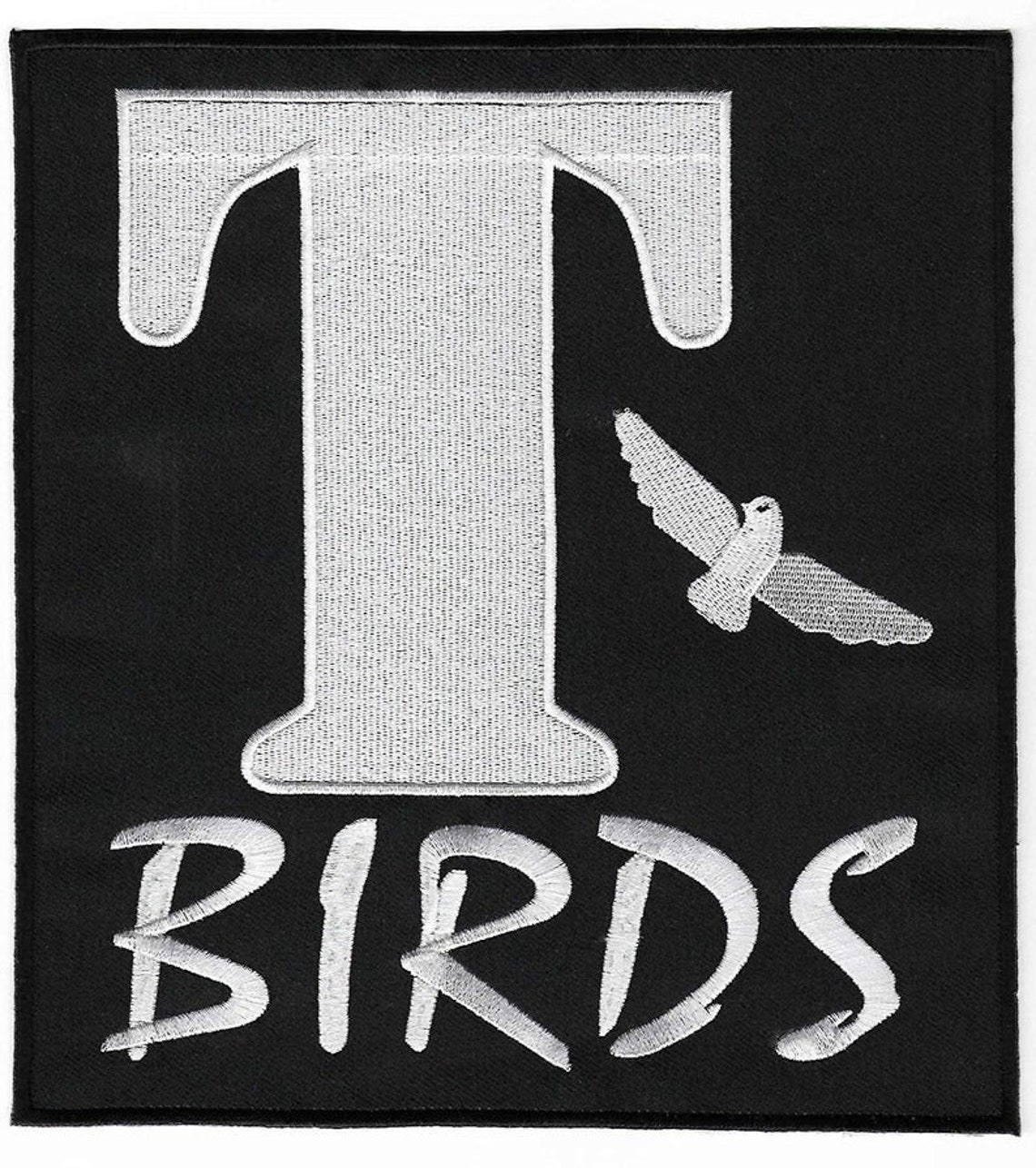 T-birds Patch (8 Inch) Extra Large Tbirds Grease Movie Embroidered Sew ...