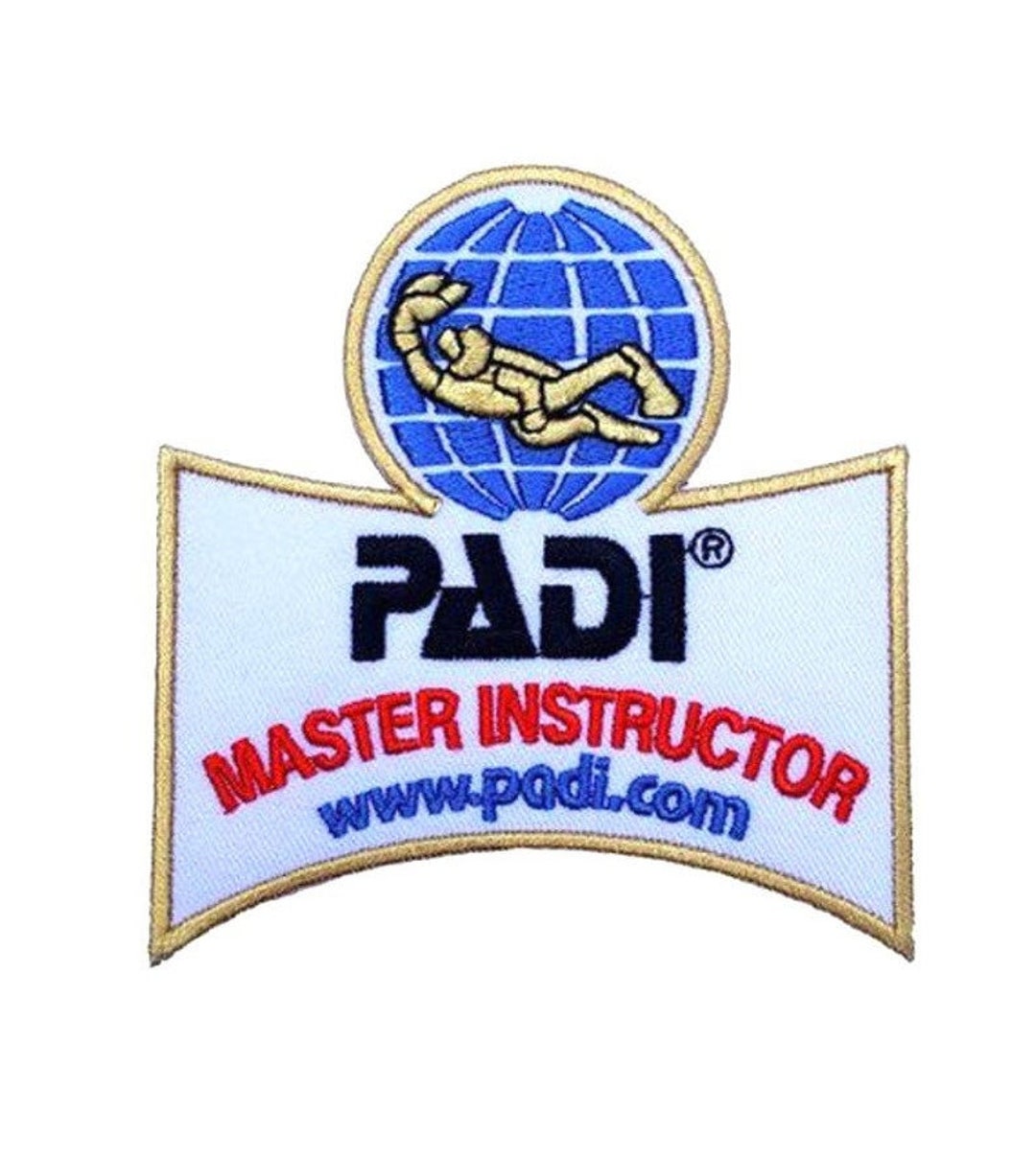 PADI Master Instructor Patch 3.5 Inch Embroidery Diving Badge Scuba ...