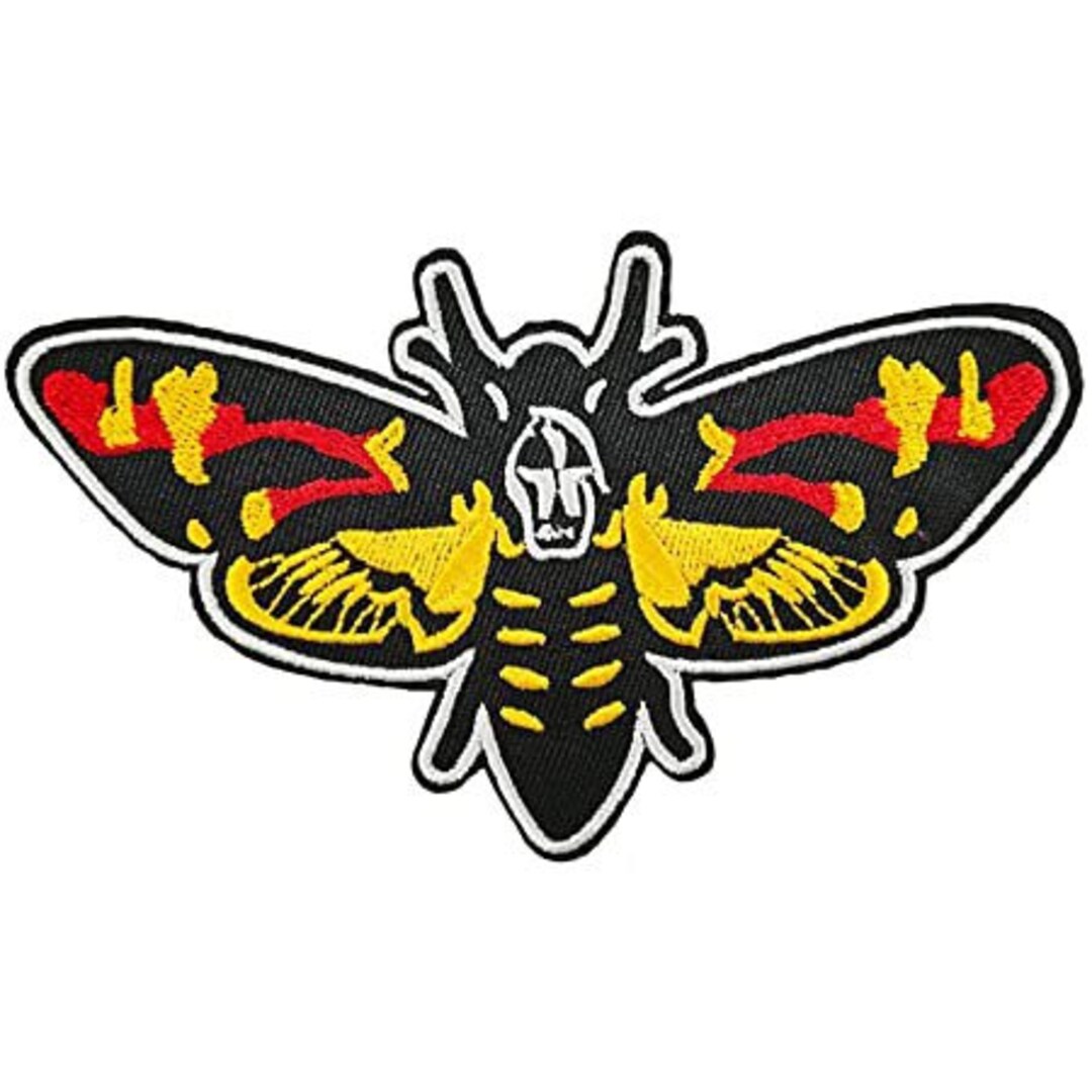 Death Head Hawk Moth Patch (3.5 Inch) Embroidered Iron/sew-on Badge ...