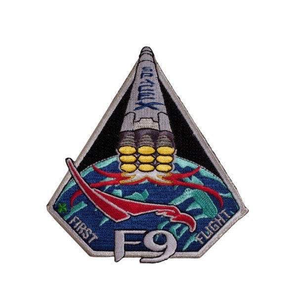 Spacex F9 First Flight Falcon 9 Mission Patch 4 Inch Iron/sew-on Badge ...
