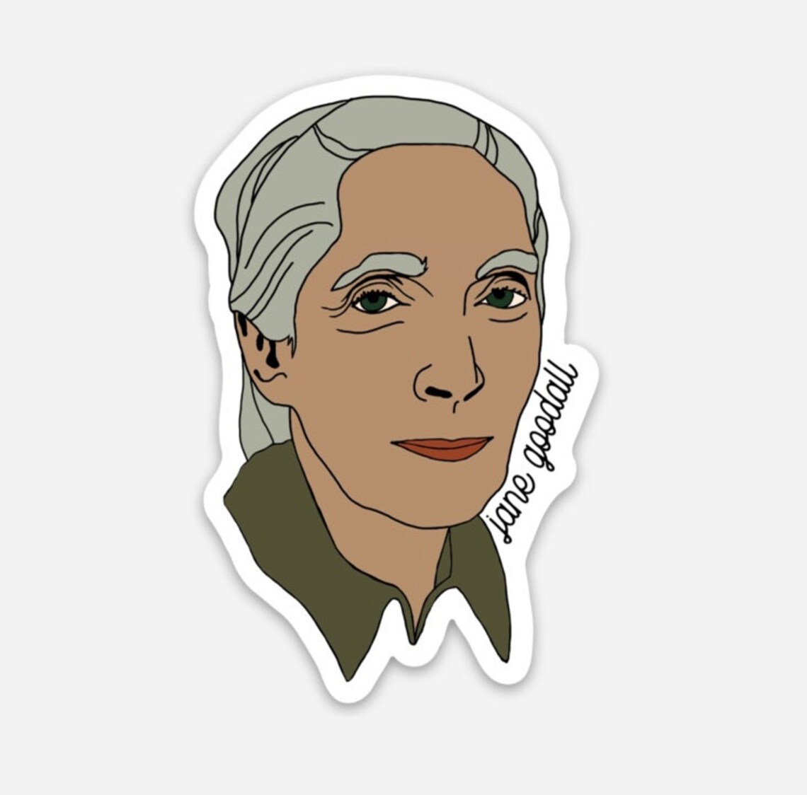 Jane Goodall Sticker | Etsy