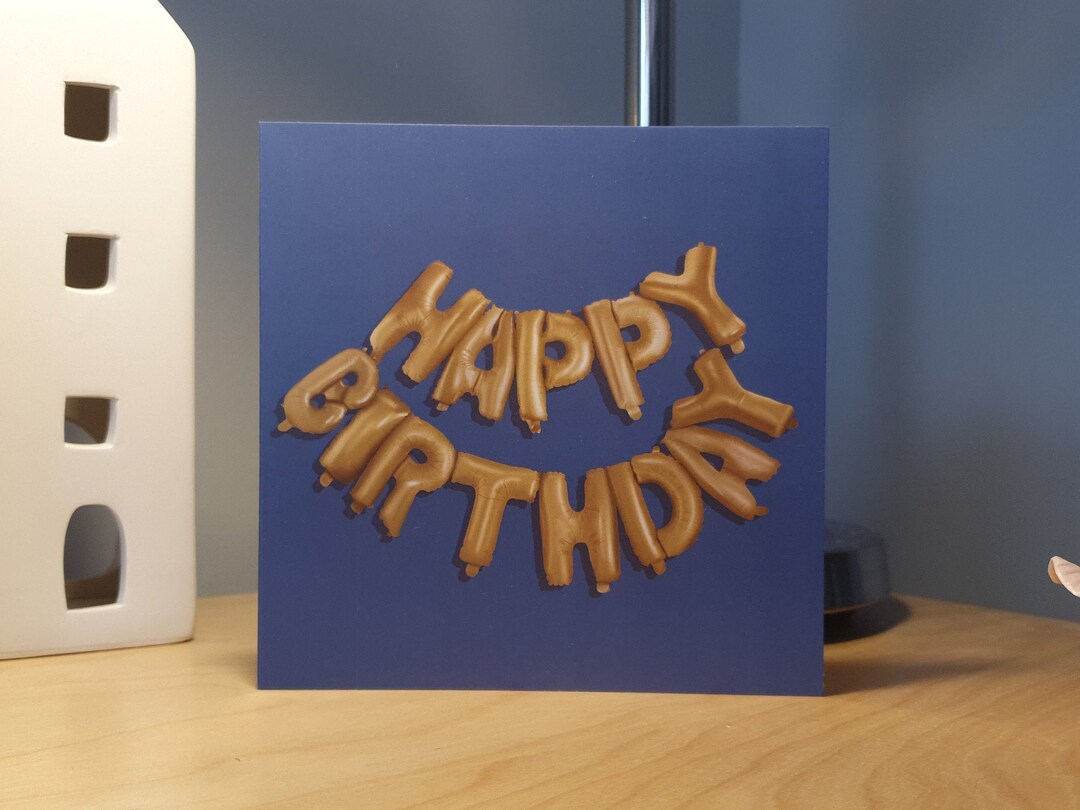 Happy Birthday Balloon Card, Balloon Birthday Card, Birthday Balloons ...
