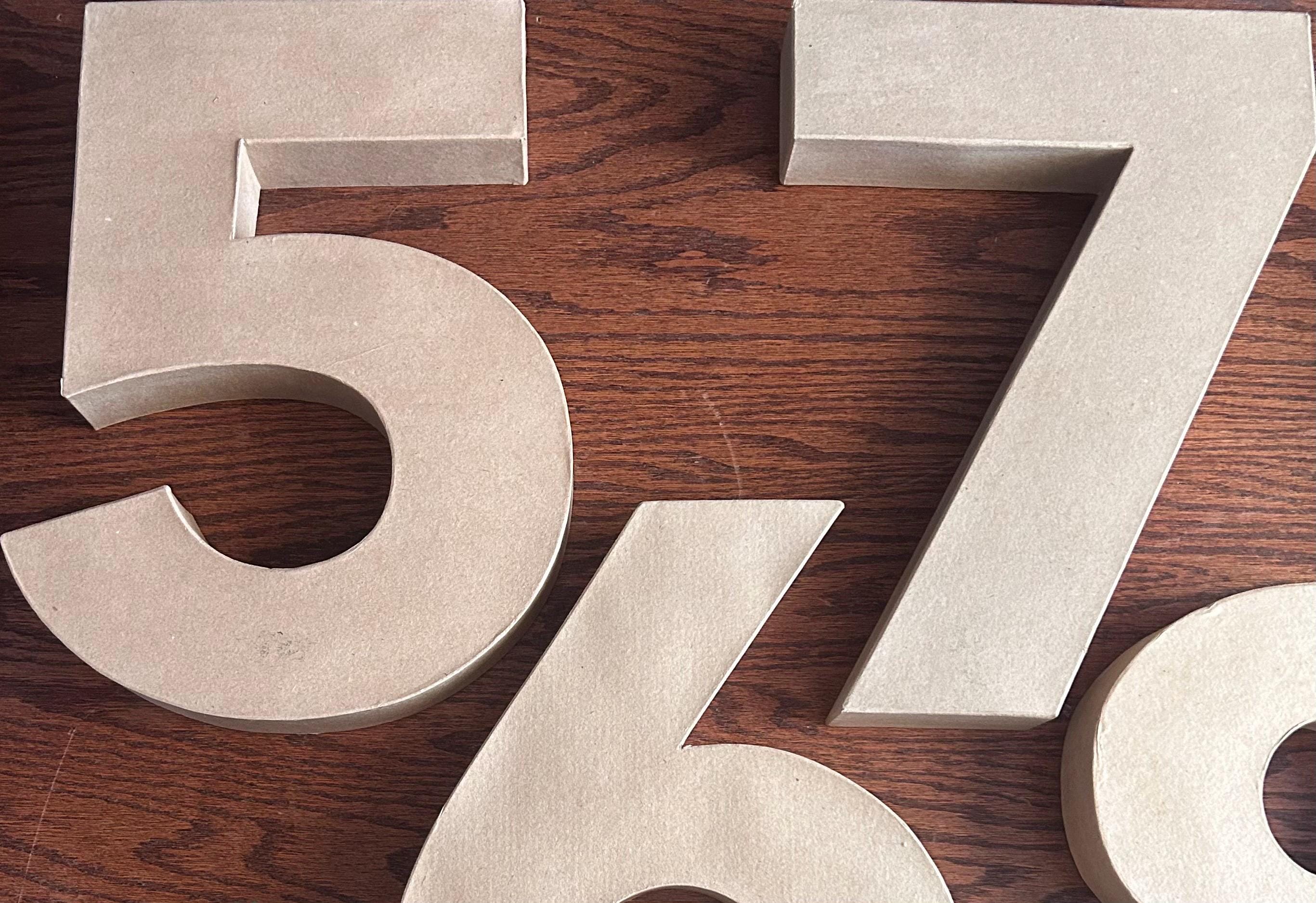 8 Inch Cardboard Block Letters | 3D Numbers Available - Etsy