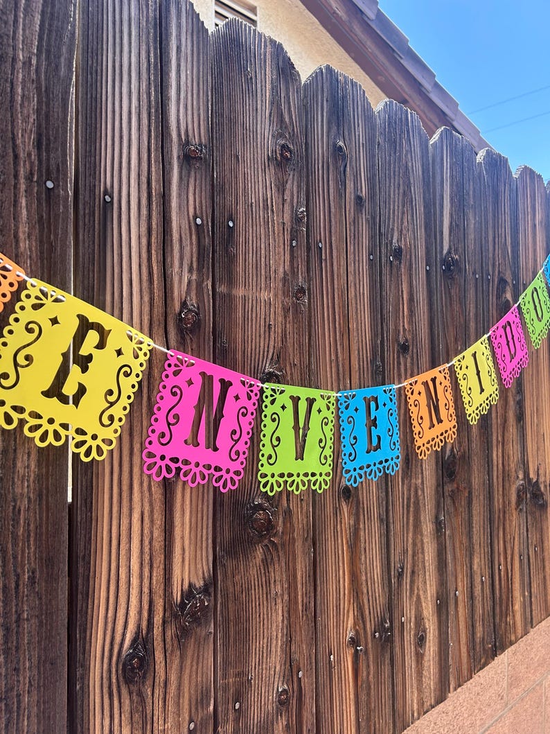 Bienvenidos Papel Picado Banner: Fiesta Welcome Sign - Etsy
