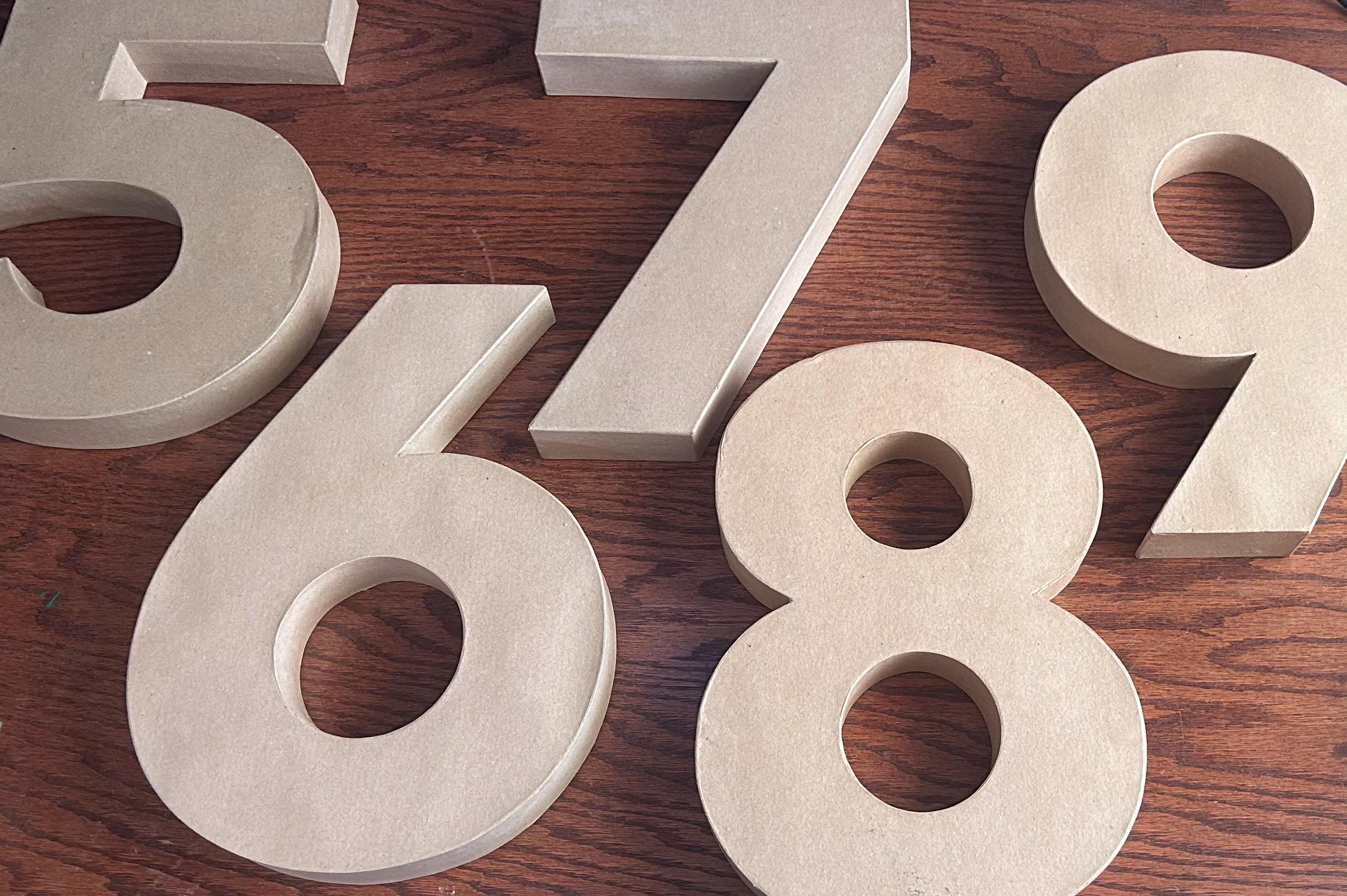 8 Inch Cardboard Block Letters | 3D Numbers Available - Etsy