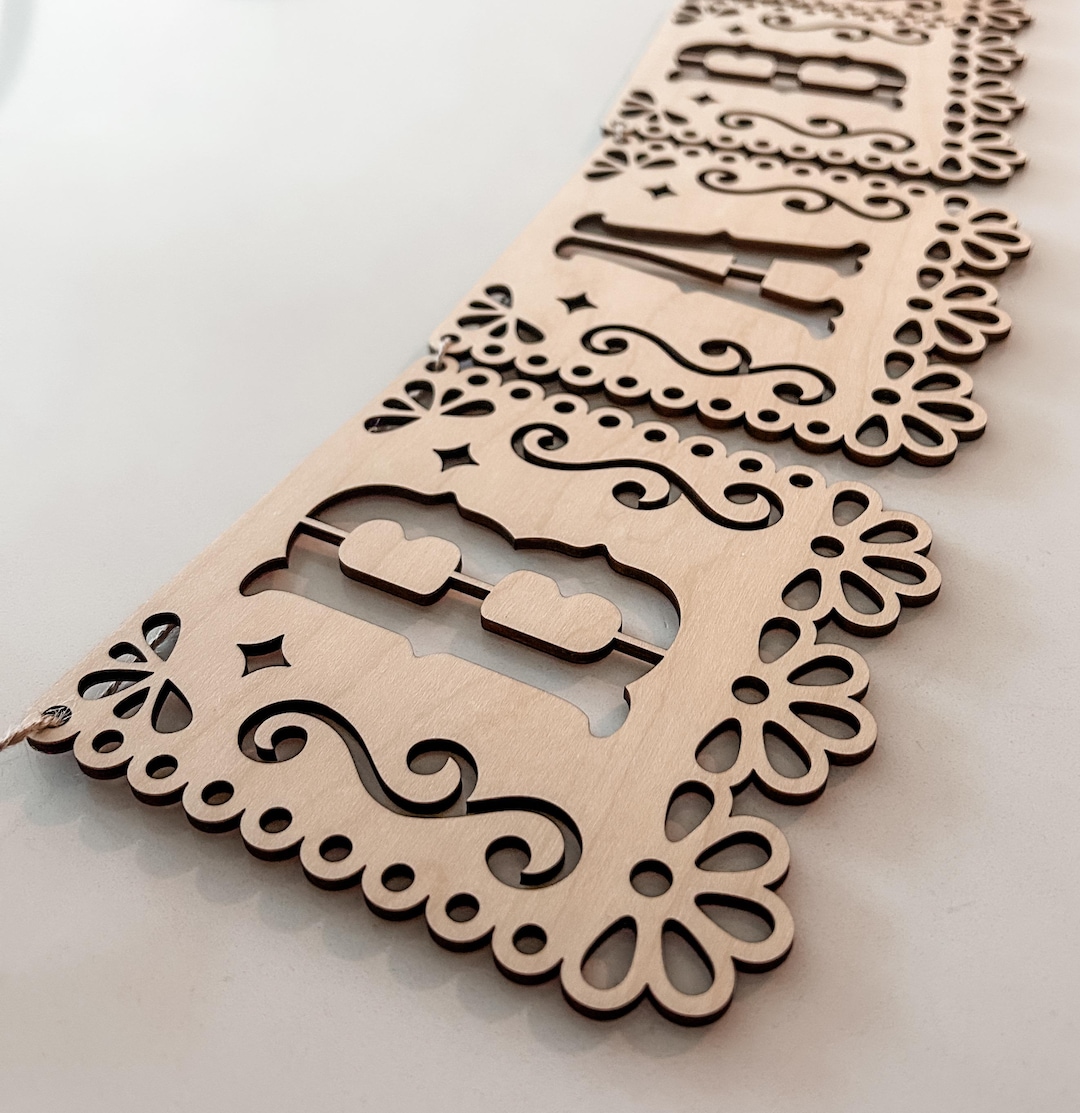 Custom Papel Picado Wooden Banner: Baby Name Sign, Cielito Lindo - Etsy