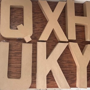 12 Inch Paper Mache Cardboard Letters - Etsy