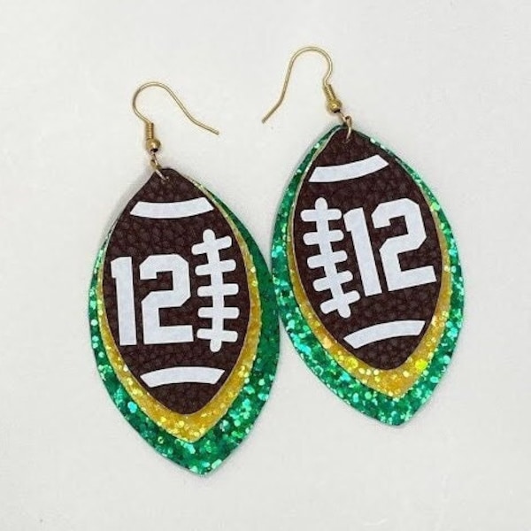 Nfl Football Earrings - Etsy