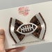 Glitter Football Hair Bows, Glitter Football, Girl Hair Bows, Girl Hair ...