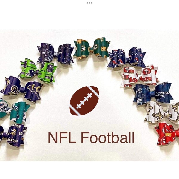 Football Hair Bow - Etsy