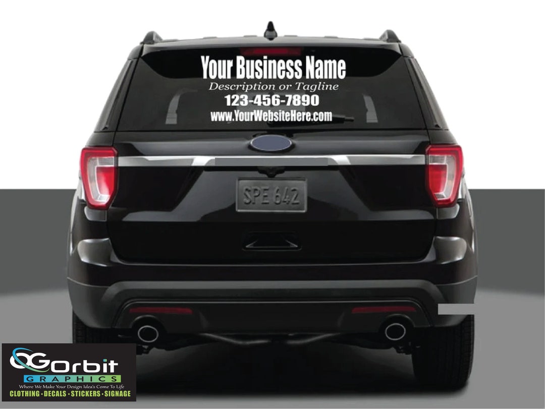 Custom Business Logo Single Color Vehicle Decal Stick, Vinyl Decals ...