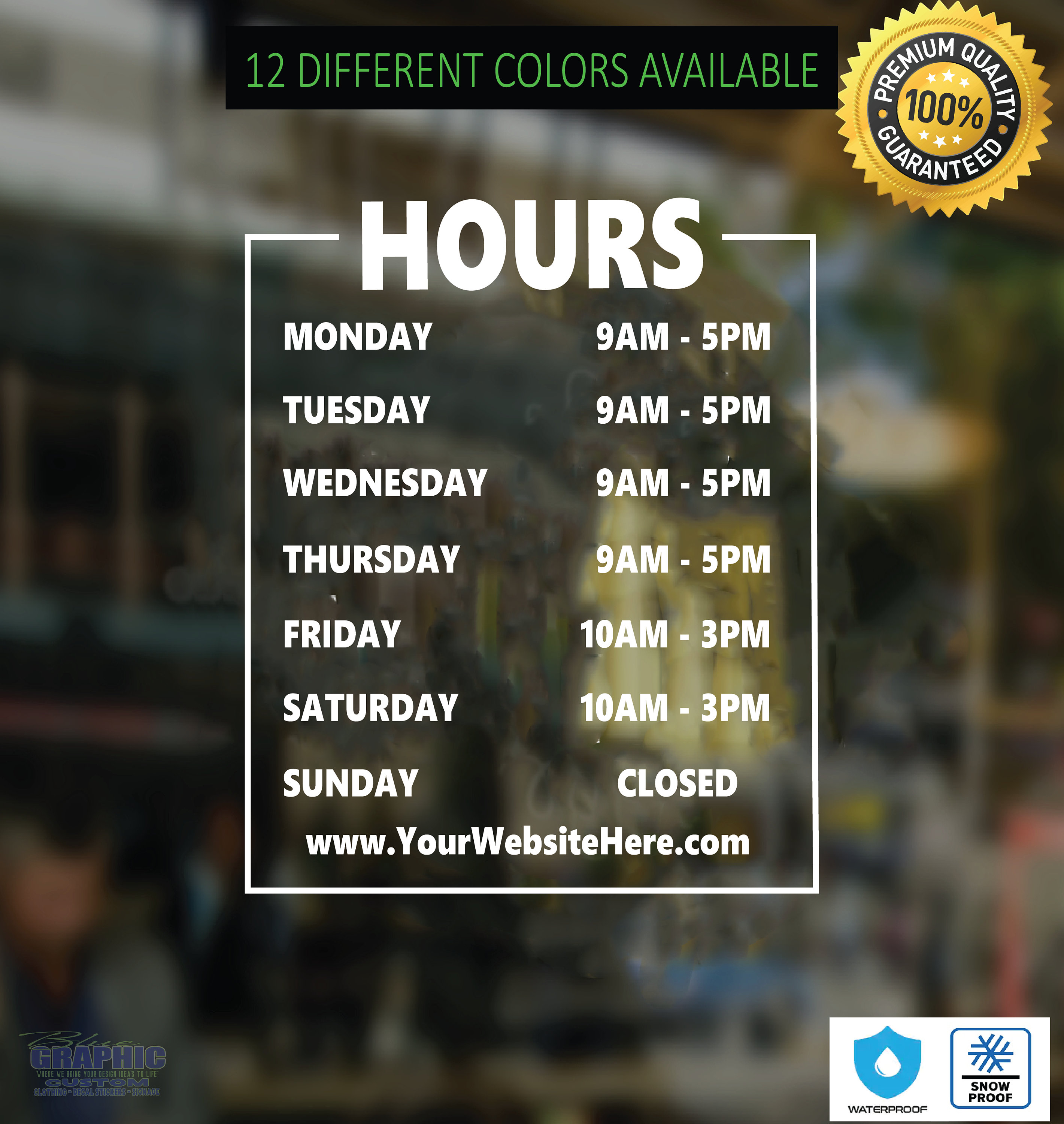 Store Hours Custom Store Hours Custom Business Hours Sign | Etsy