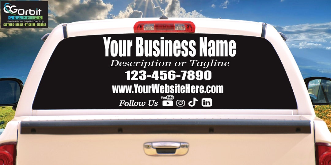 Custom Business Logo Single Color Vehicle Decal Stick, Vinyl Decals ...
