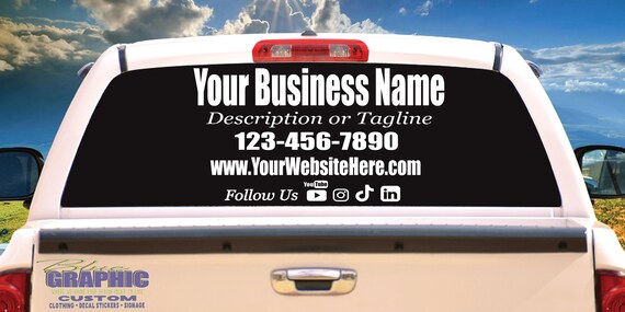 Custom Business Logo Single Color Vehicle Decal Stick Vinyl - Etsy