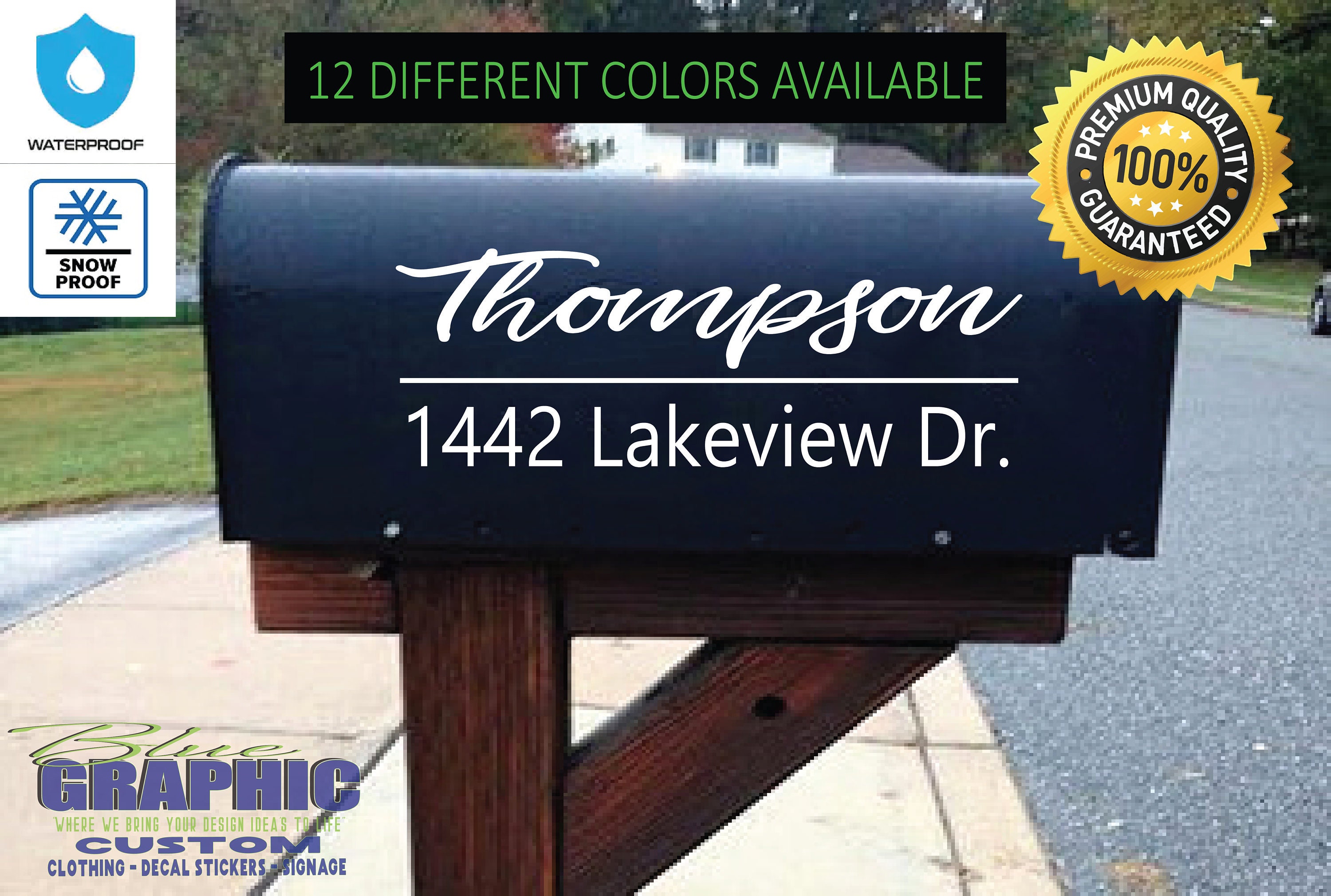 Mailbox Numbers Street Address Vinyl Decal Custom Mailbox | Etsy