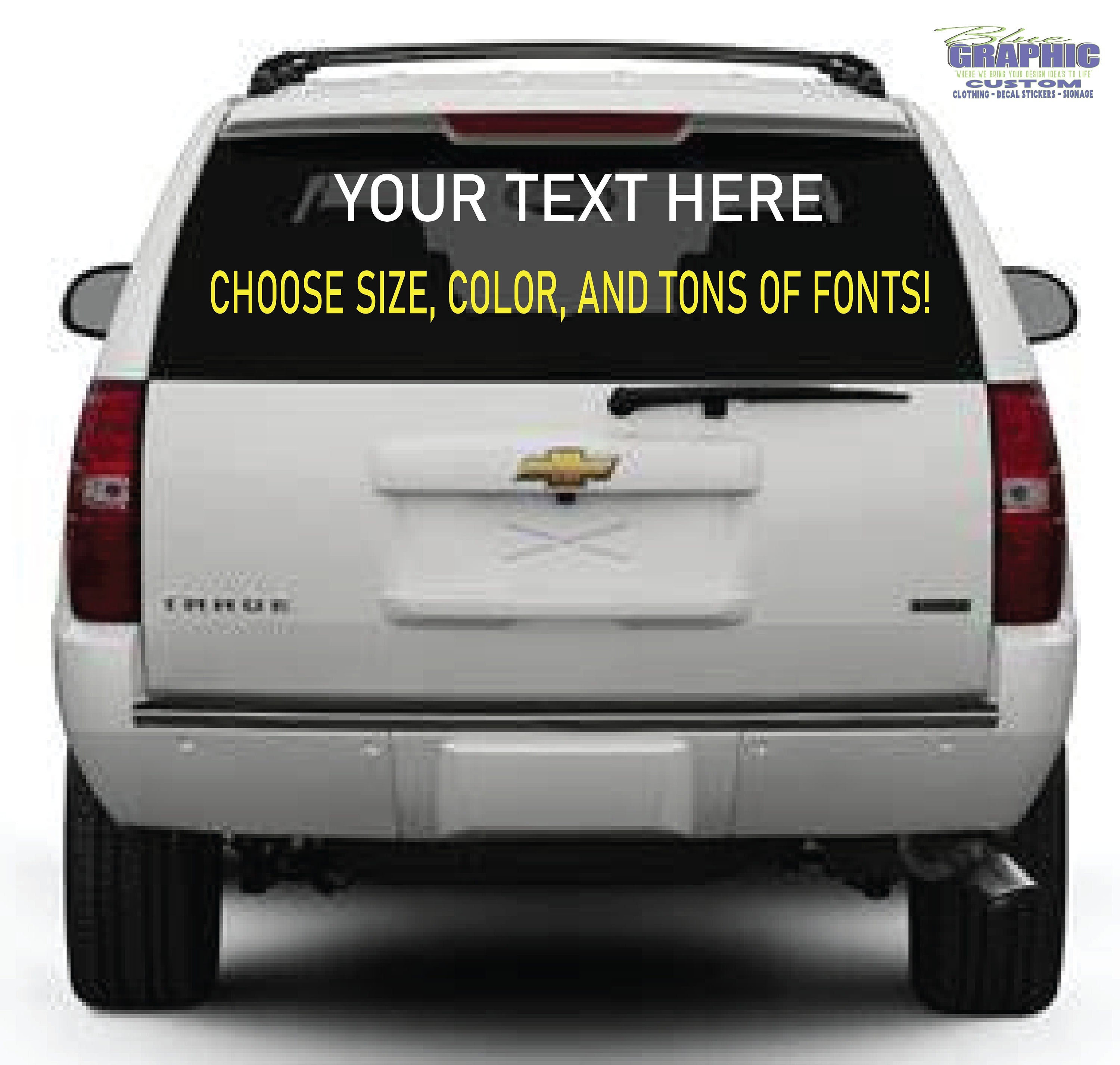 All Weather Proof Car Decal Custom Windshield Decal Decals - Etsy