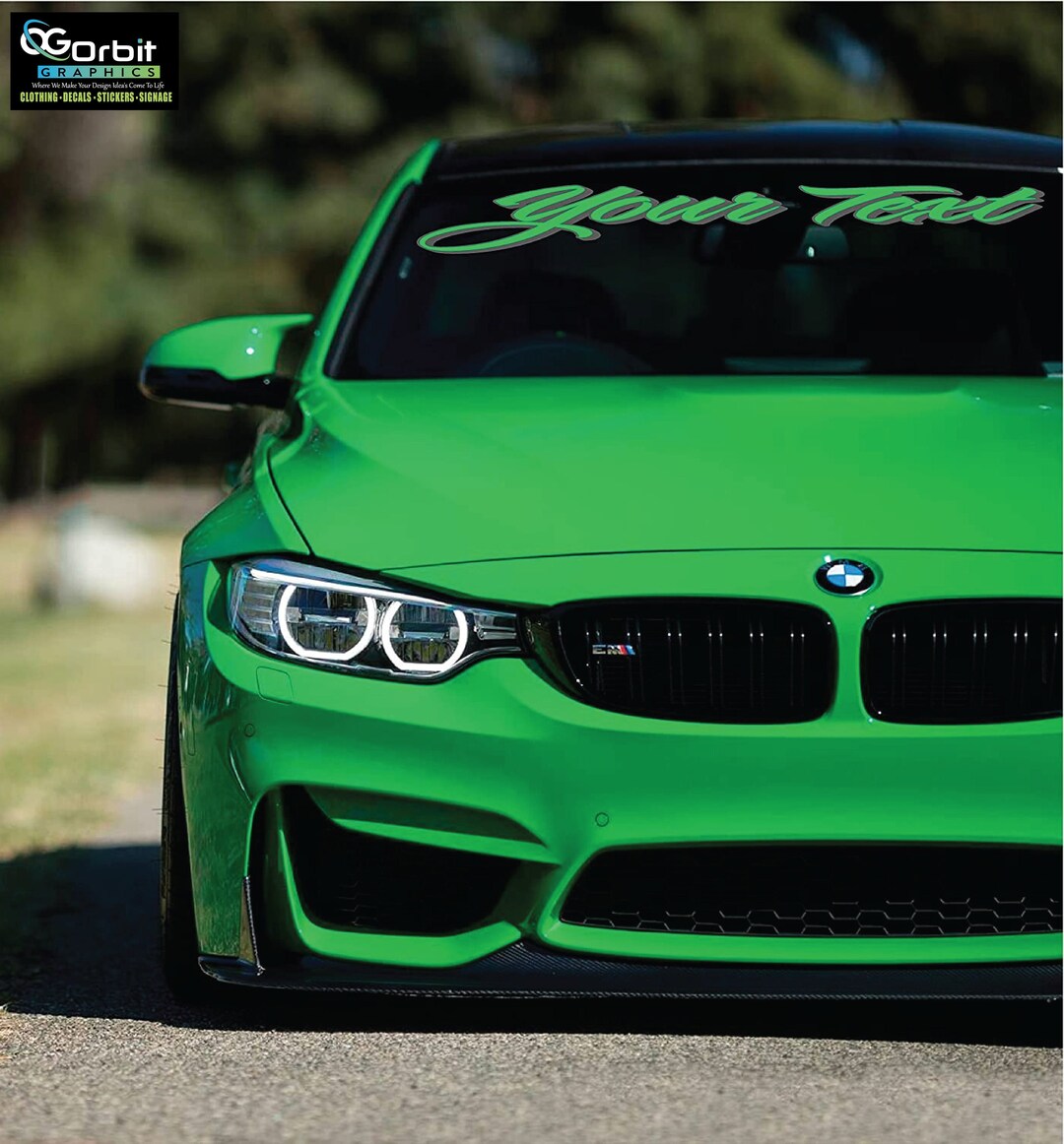 Custom Car Windshield Banner, Windshield Decal, Custom Decal, Custom ...