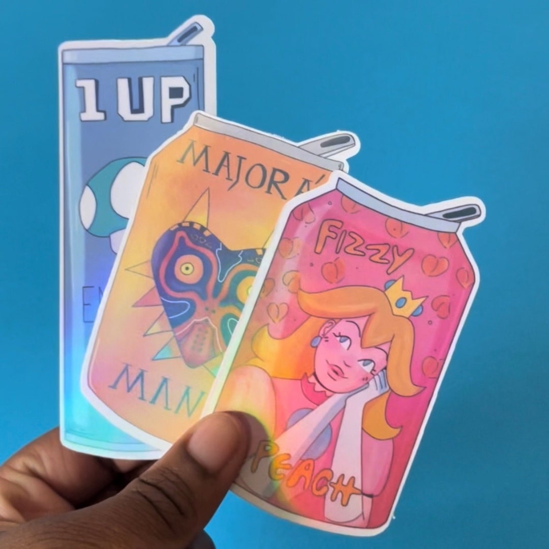 Holographic Gamer Fuel Stickers - Etsy