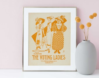 The Awakening by Hy Mayer 1915 Women's Suffrage Print - Etsy
