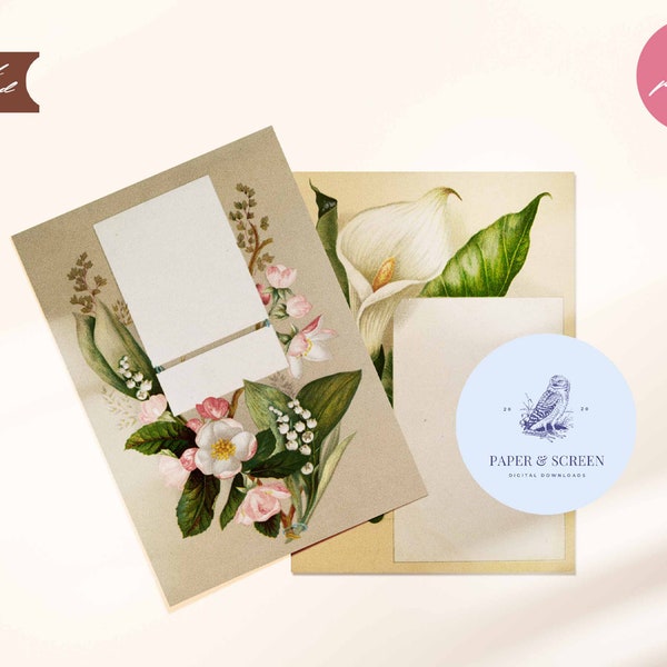 Floral Postcard - Etsy