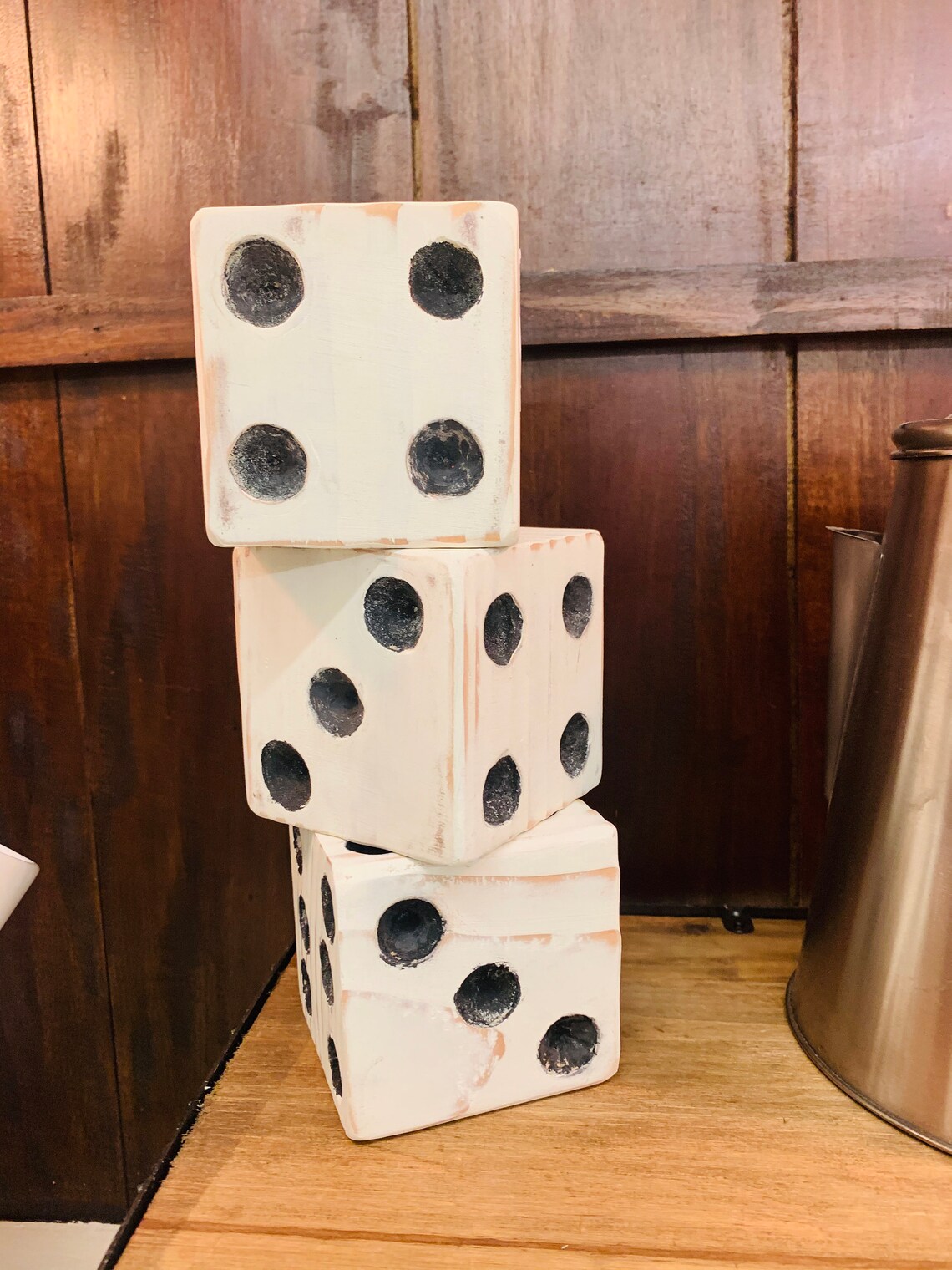 White Wood Dice - Etsy