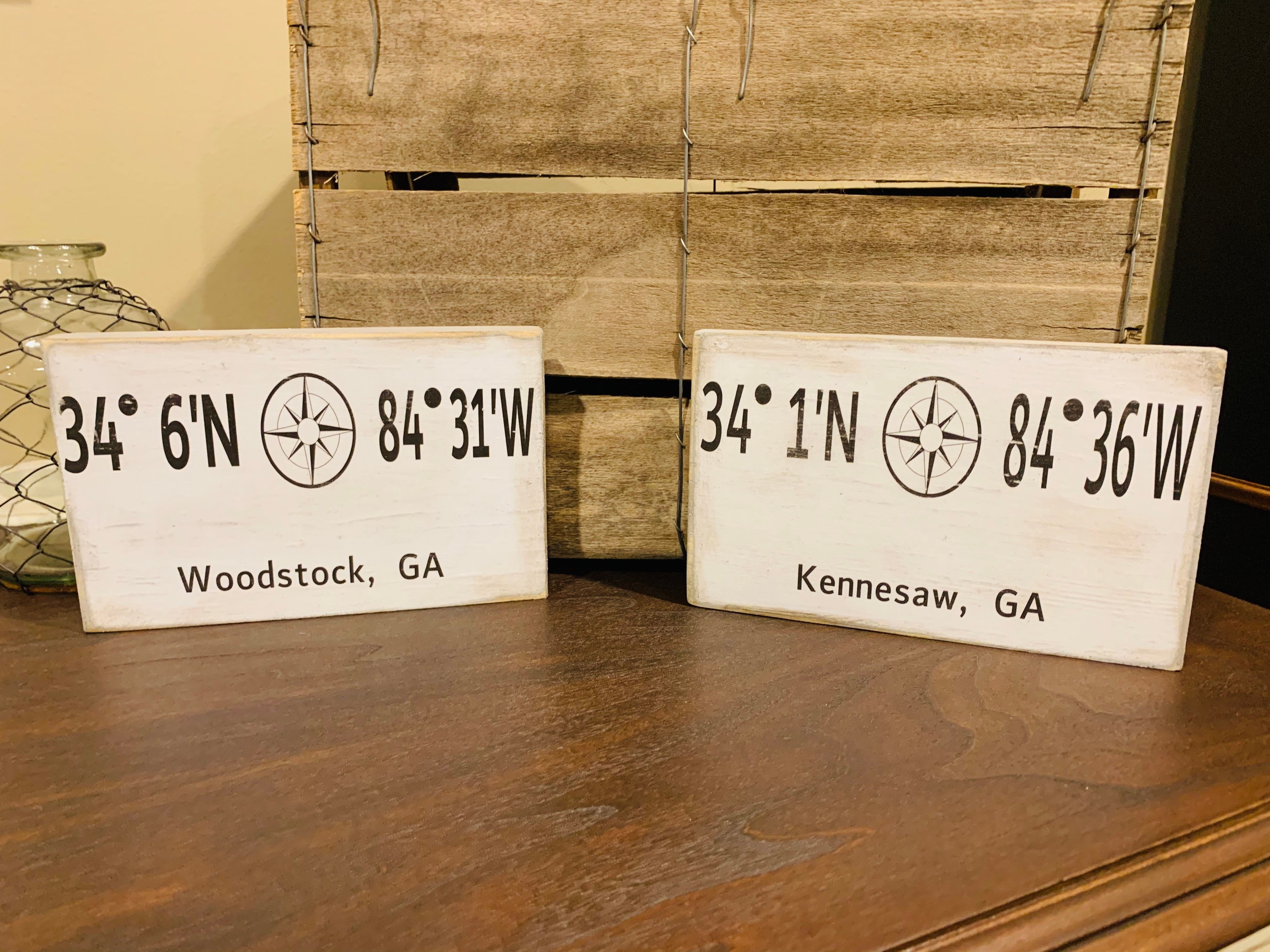 Coordinate Location City Signs - Etsy