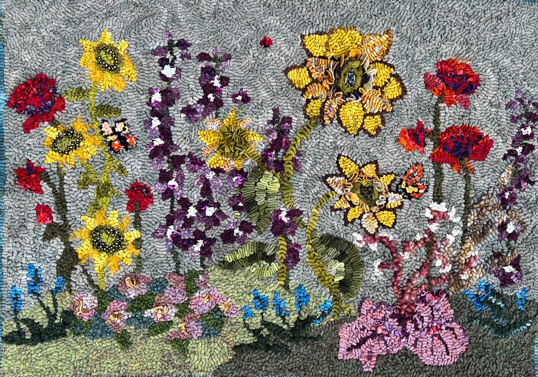 Rug Hooking Pattern Cottage Garden - Etsy