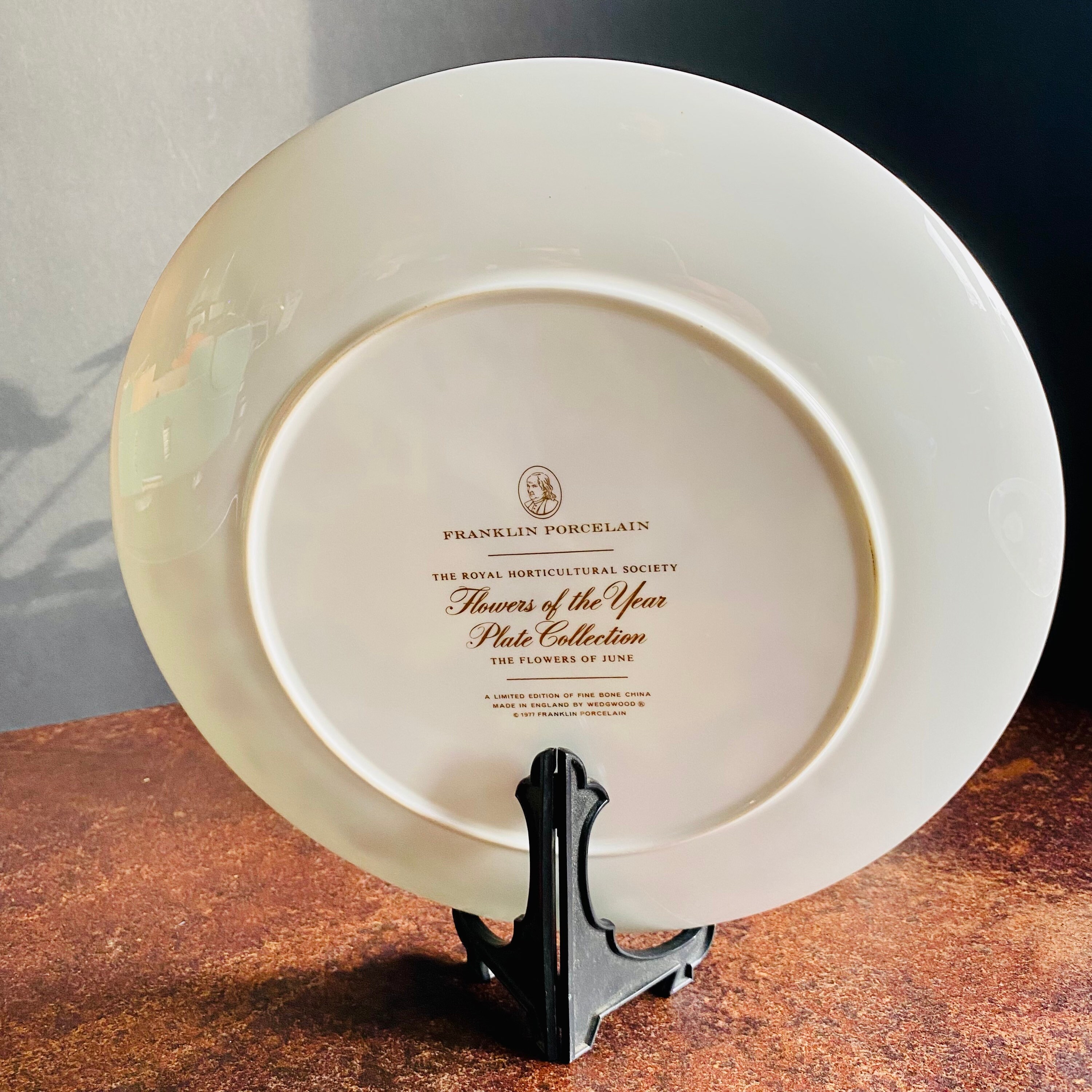 Vintage 1977 RHS Flower of the Year Plate June Franklin Porcelain - Etsy