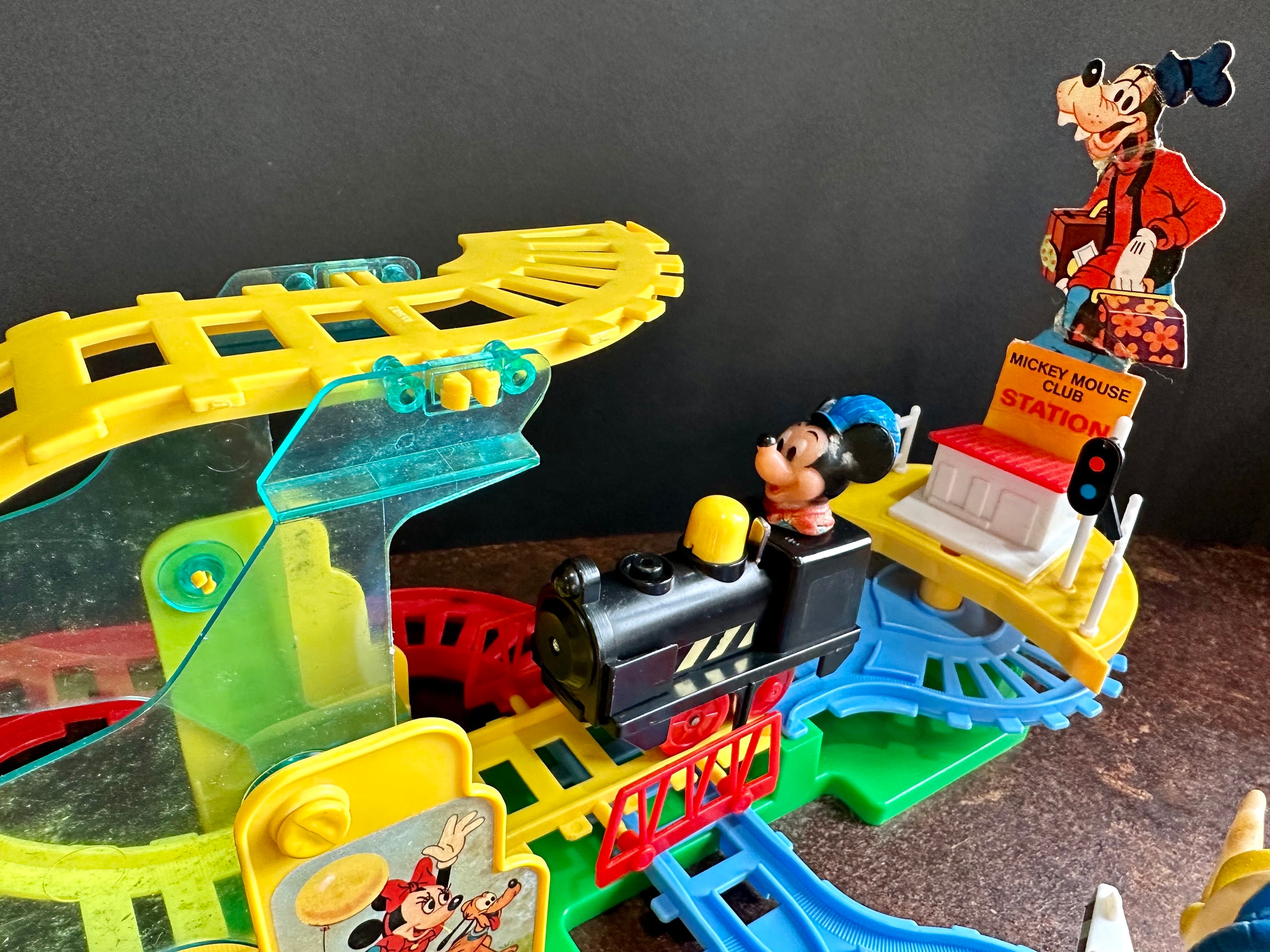 Vintage / Retro Toy Disneys Mickey Mouse Turnover Choo Choo Train Set ...