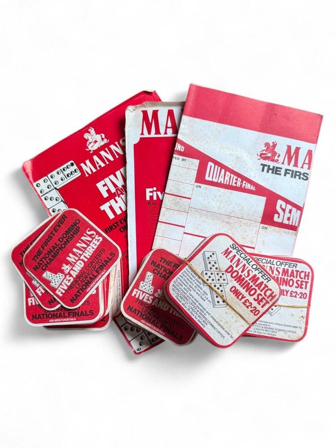 Manns Fives and Threes Bundle - Beer Mats, Instructions, Tournament ...