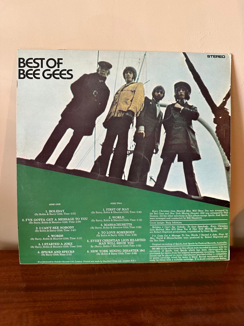 Vintage 12” Lp Vinyl Record - Best of Bee Gees - Polydor - 583063B - Etsy
