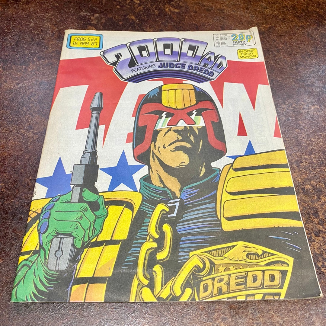 Vintage 2009AD Featuring Judge Dread Comic, Retro, Prog 522, 16th May ...