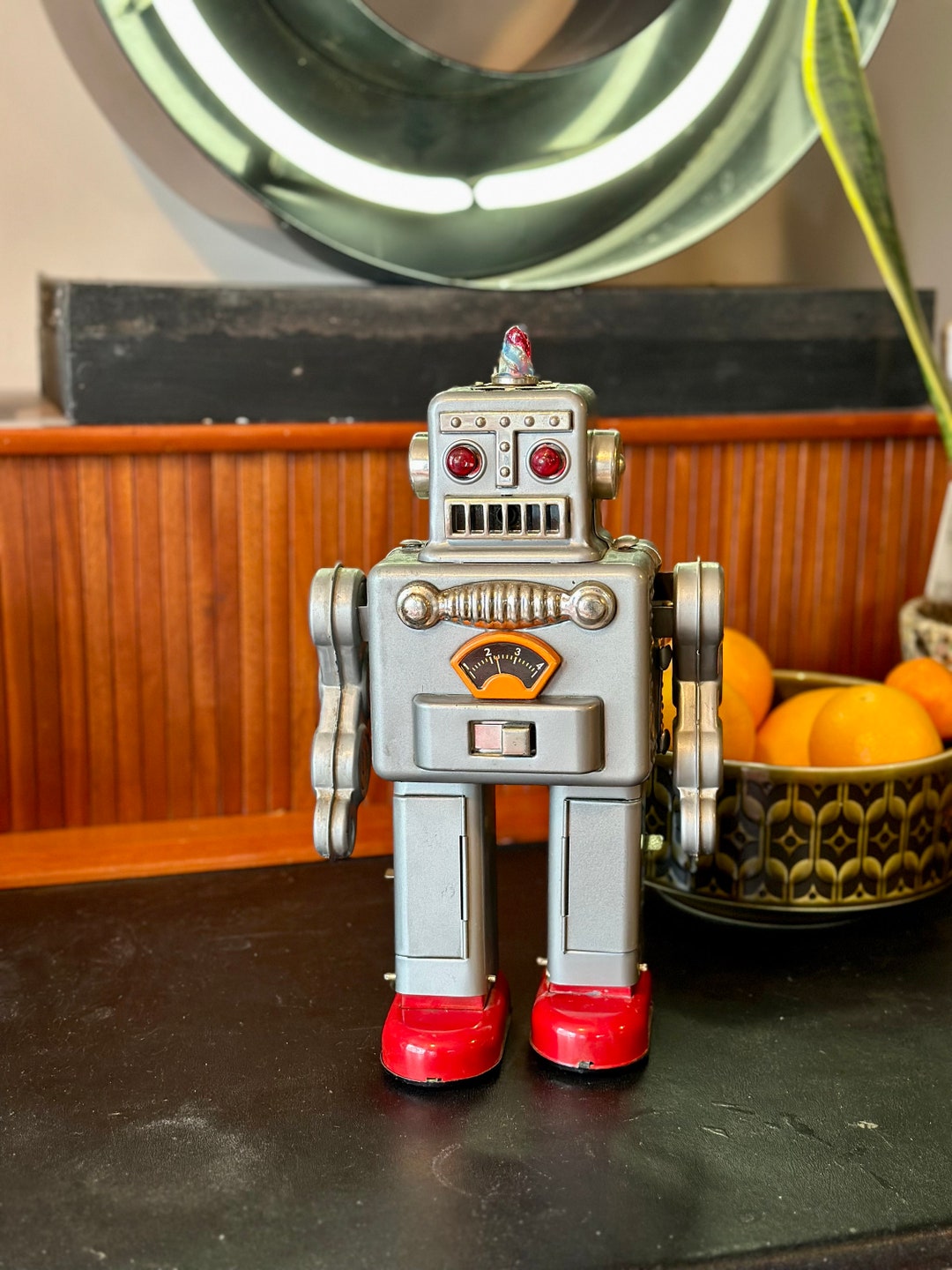 Large Vintage Tin Smoking Robot Toy *working Condition - Etsy