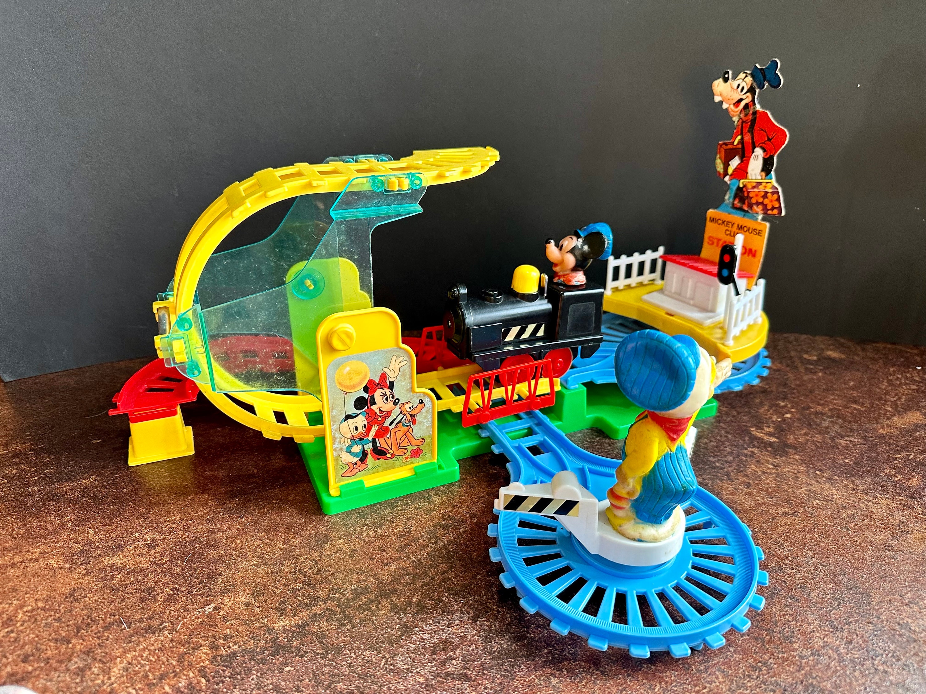 Vintage / Retro Toy Disneys Mickey Mouse Turnover Choo Choo Train Set ...