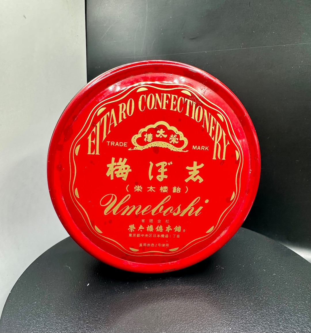 Vintage Japanese Eitaro Confectionery - Umeboshi Tin - Empty Vintage ...