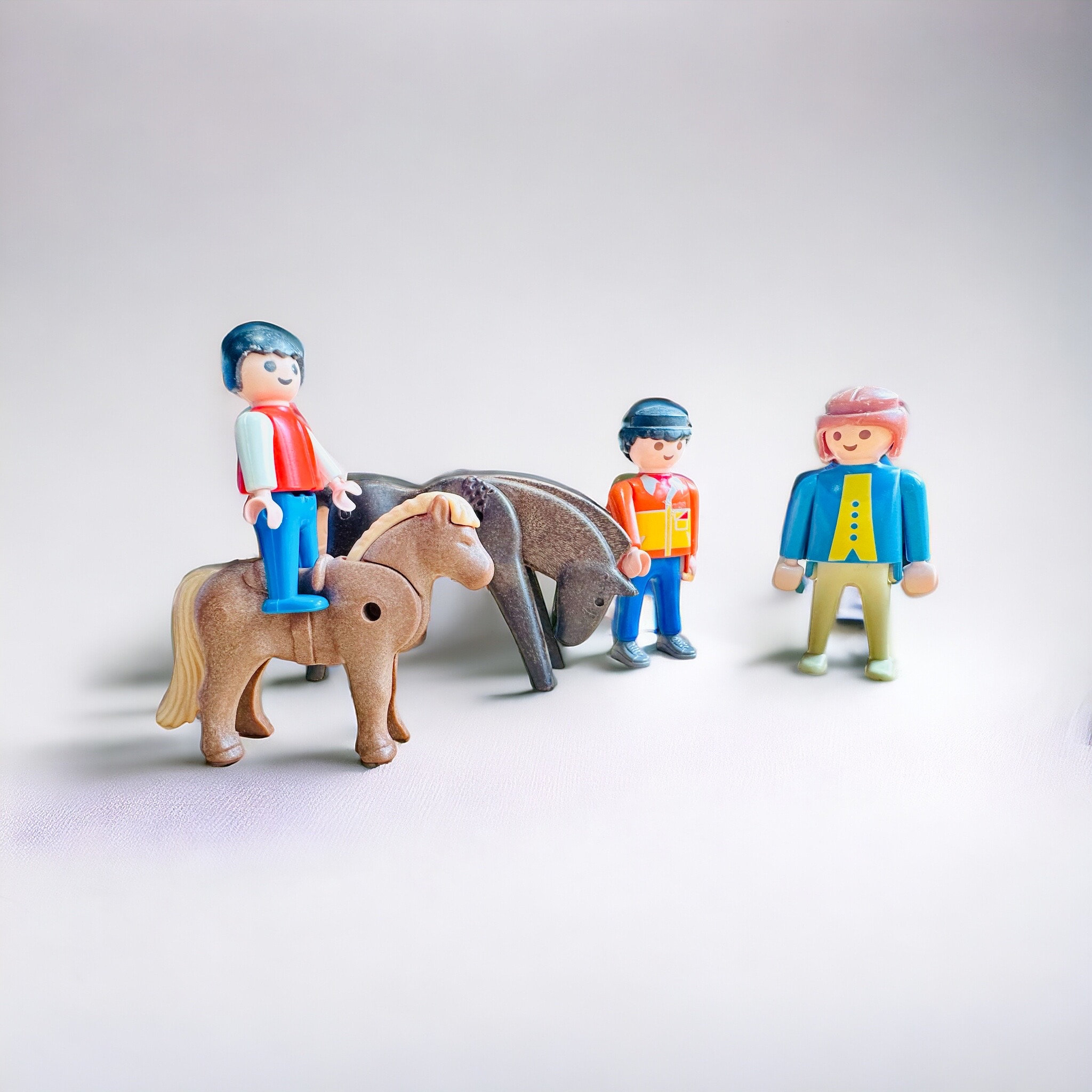 Vintage Playmobil Figures Bundle - Horse, Pony and 3 People - Etsy