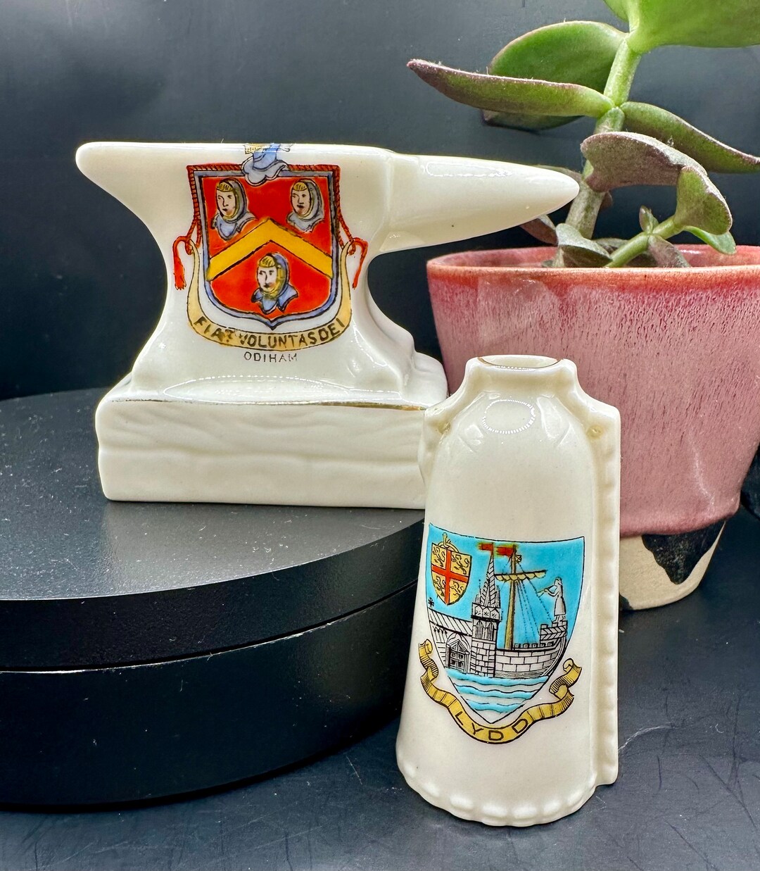 Vintage Clifton China Crestware Set, Anvil and Vase - Etsy