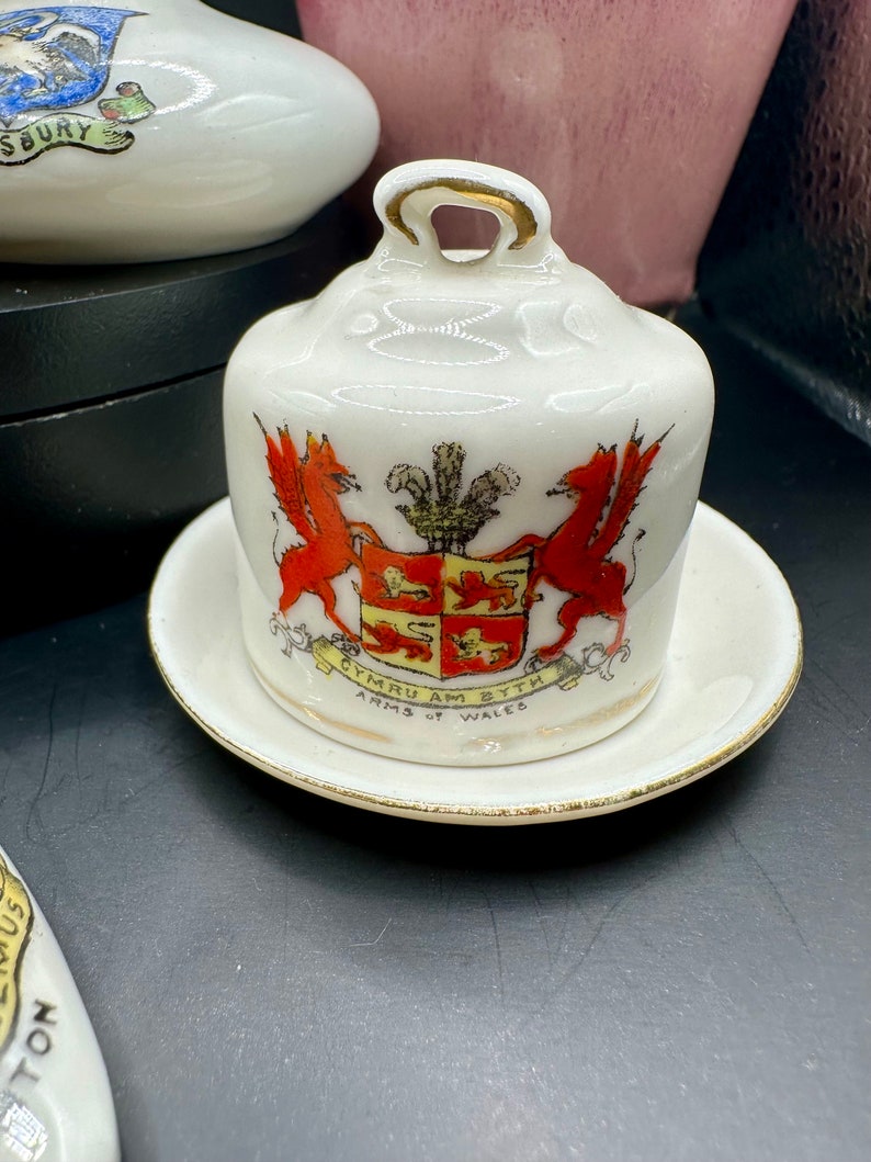 Vintage Gemma China Crestware Set, Miniatures, Shoe, Dish and Saucer ...
