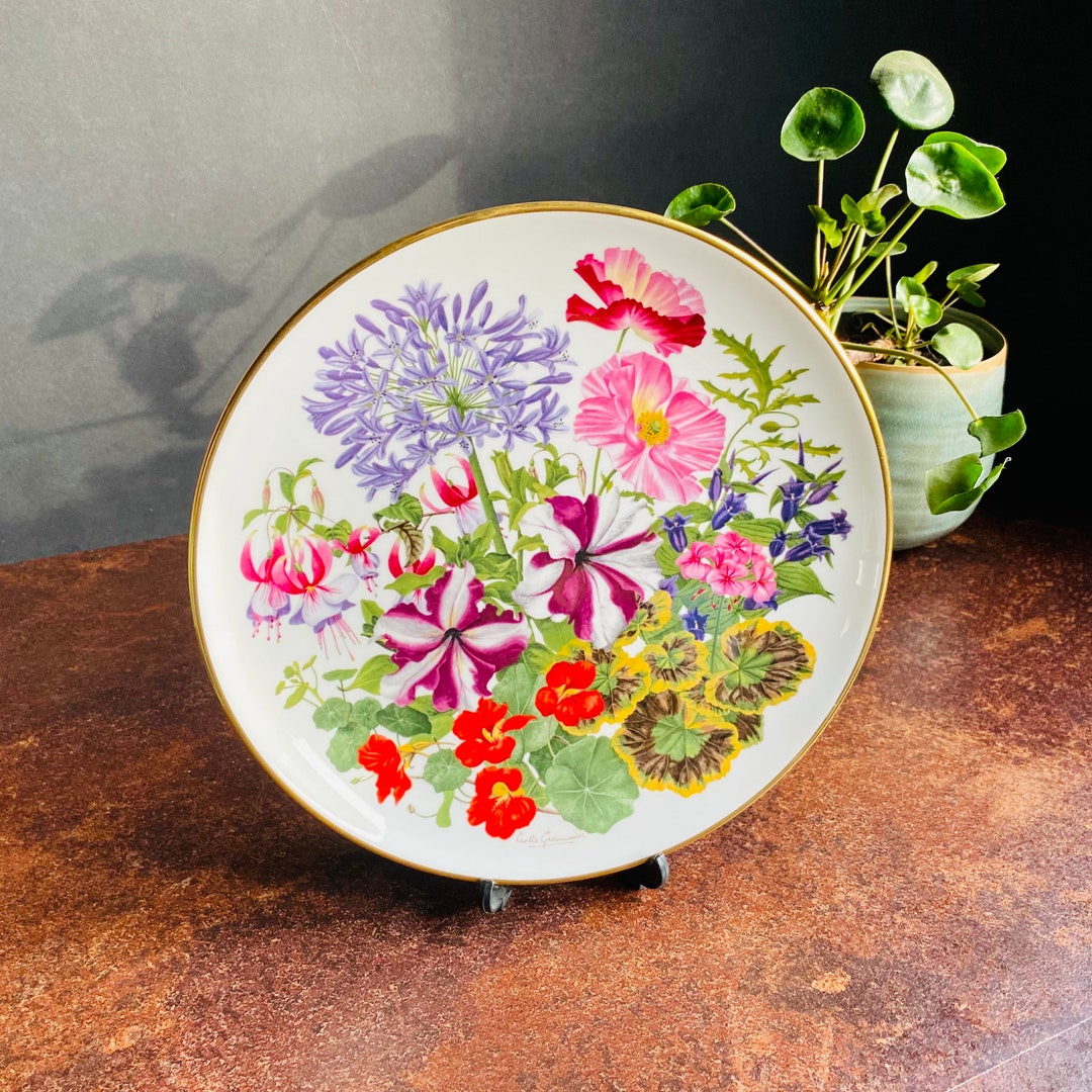 Vintage 1977 - RHS - Flower of the Year Plate - August - Franklin ...