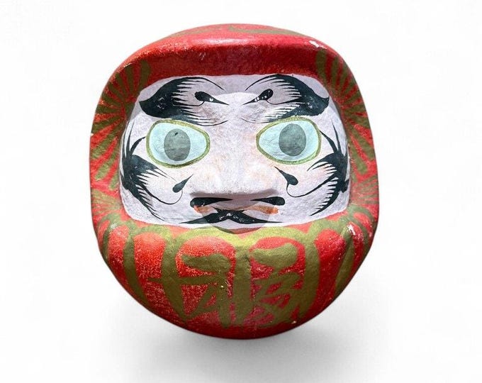 Large Vintage Daruma Doll - Japanese - Handmade - Good Luck - Etsy