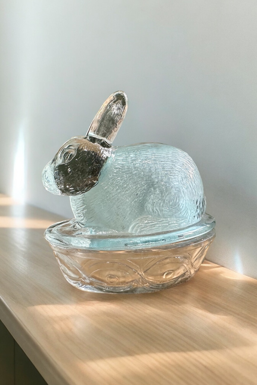 Vintage Galerie Frosted Glass Rabbit / Bunny Trinket Dish - Etsy