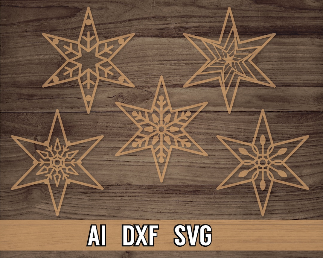 Stars Laser Cut / SVG / DXF / AI - Etsy