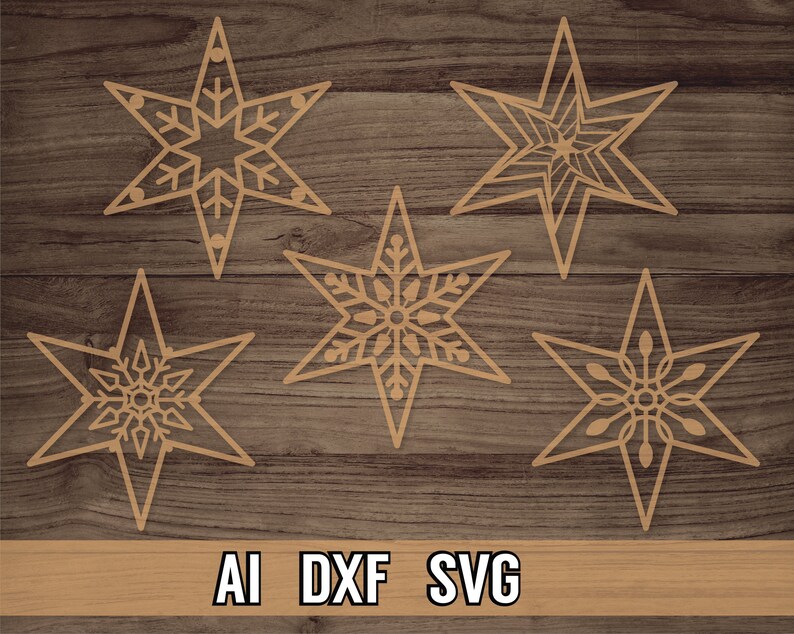 Stars Laser Cut / SVG / DXF / AI - Etsy