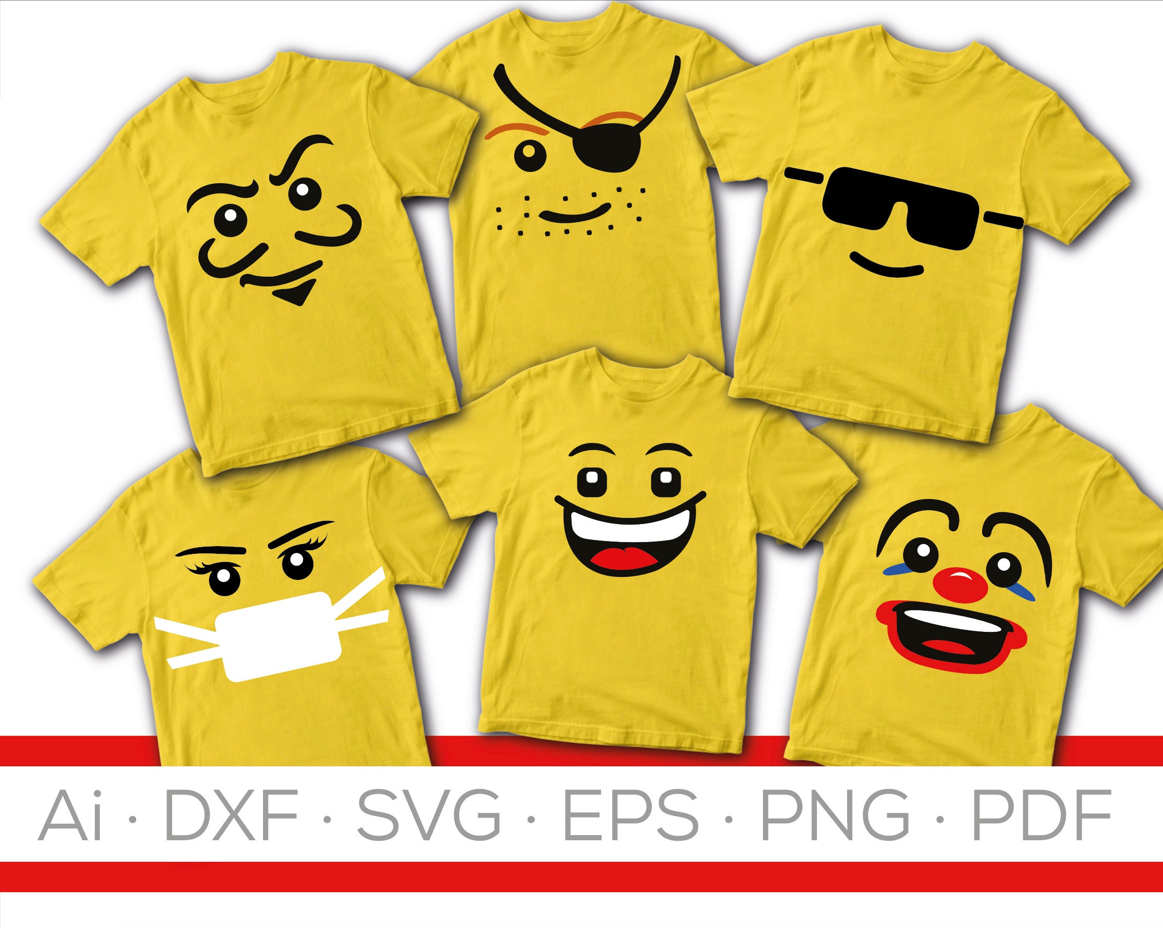 20 Brick Heads Digital SVG, Dxf, Png, Ai, Eps, PDF for Cricut and ...