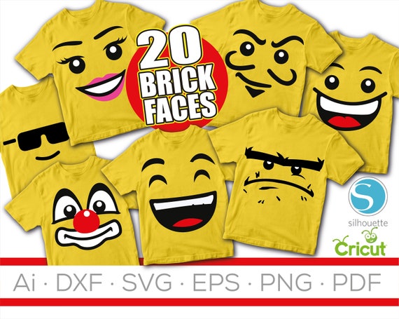 20 Brick Heads Digital SVG Dxf Png Ai Eps PDF - Etsy