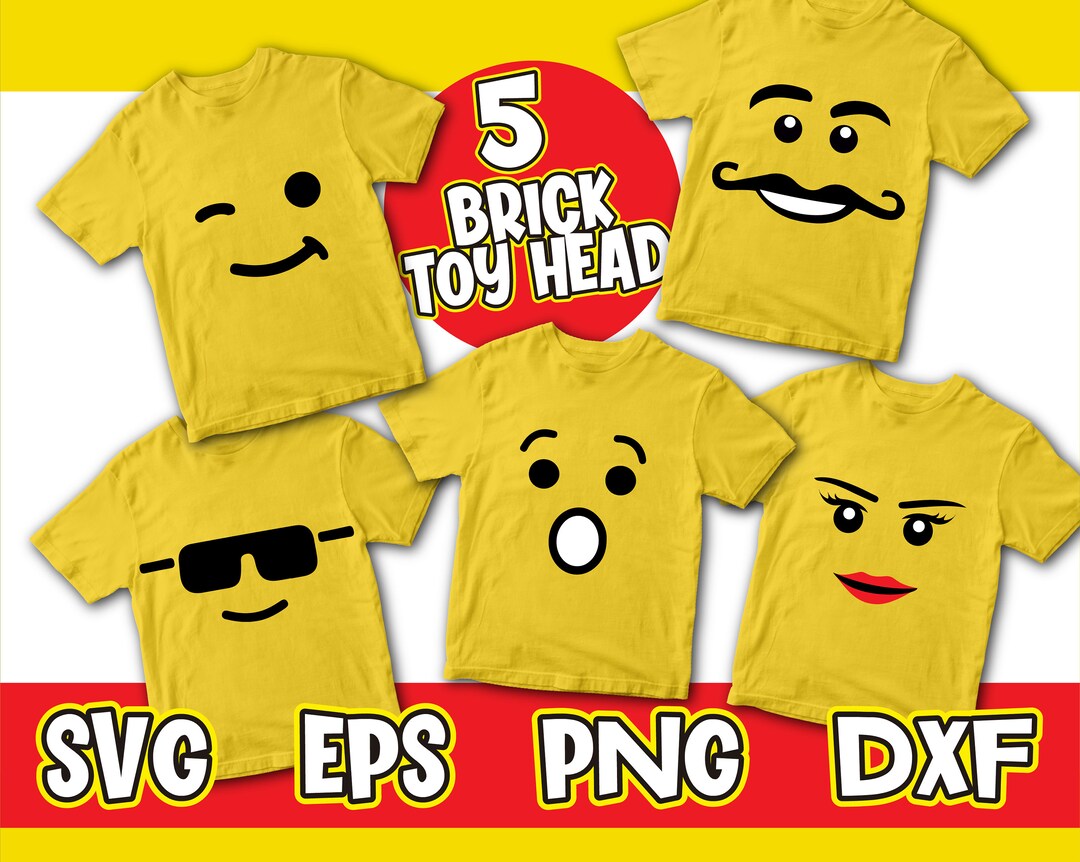 Clipart Brick Toy Head Printable - Etsy