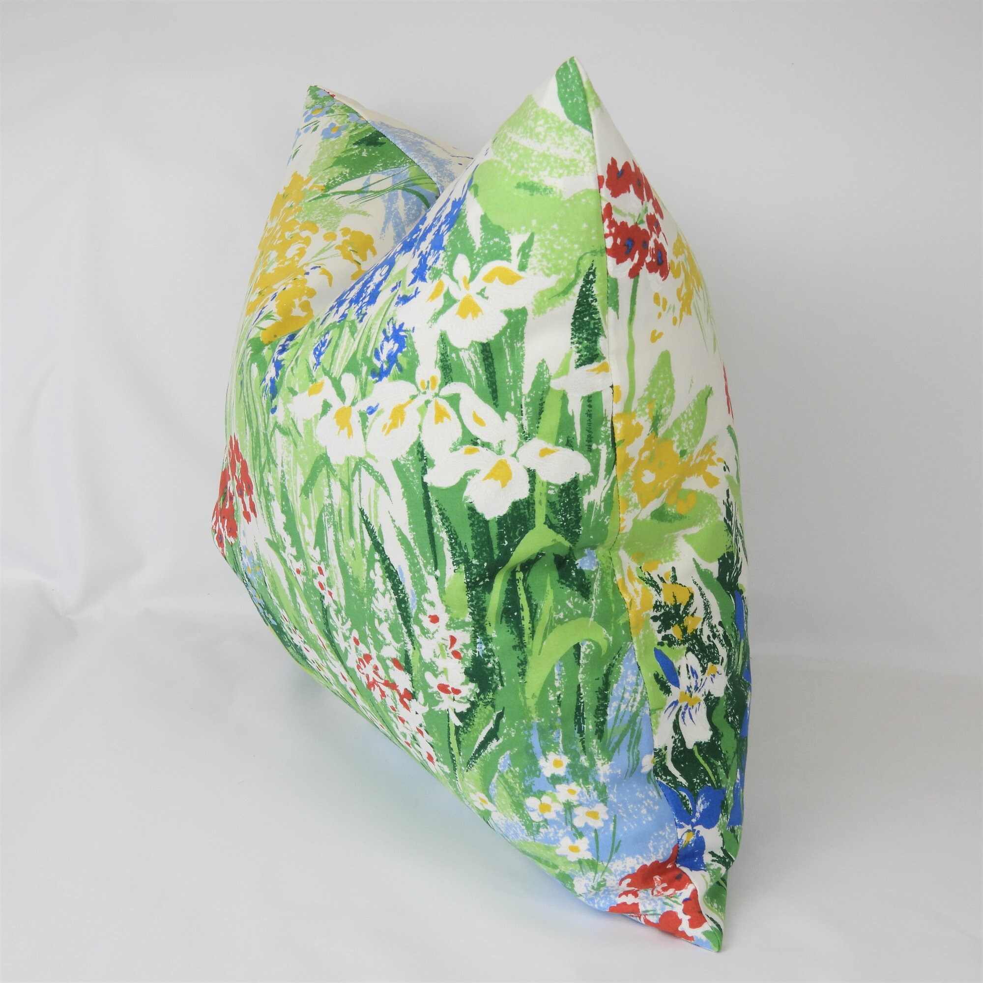 Pop of Color Pillow, Bright Multicolor Pillow, Floral Print Pillow in ...